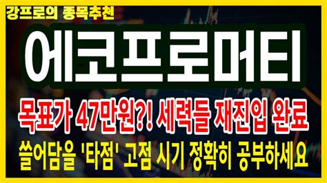에코프로머티리얼즈 주가전망 단독 긴급속보 에코프로머티 세력들 재진입 시작 한다 38만원 이상 Msci편입 고점