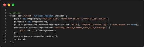 Laravel How To Get Url From Dropbox Using Flysystem Stack Overflow