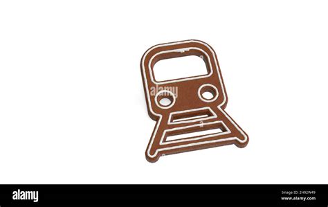 3d Rendering Of Gingerbread Cookie In Shape Of Symbol Of Underground Front View Isolated On