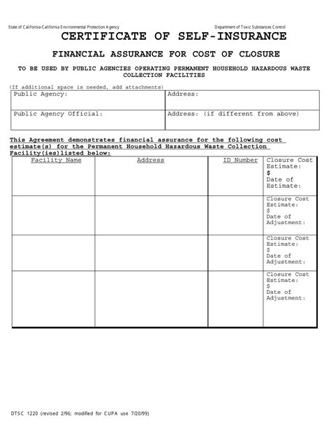 Dtsc Form 1220 Fill Out Sign Online And Download Fillable Pdf