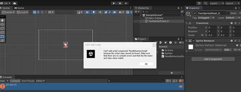 Cant Add Script Component Newbehaviourscript Because The Script