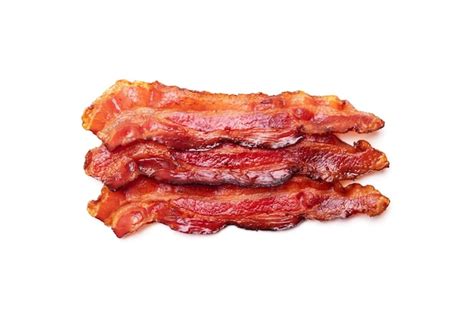 Premium Photo Cooked Bacon Rashers