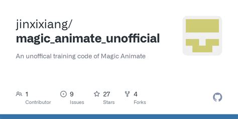Github Jinxixiangmagicanimateunofficial An Unoffical Training