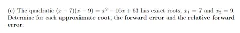 forward error and backward error a in your own