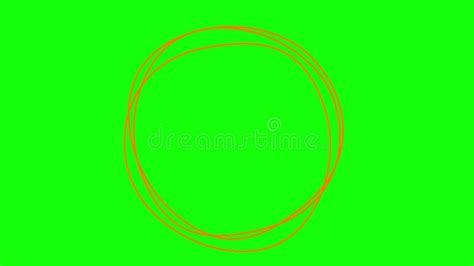 Animated Orange Circular Frame Spins Linear Symbol Rotates Urve Line Circles Copy Space For