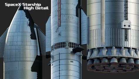 Spacex Starship Block 2 3d Model Cgtrader