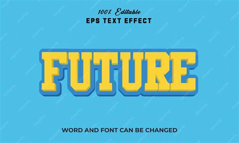 Premium Vector Future Editable 3d Text Effect Style Premium