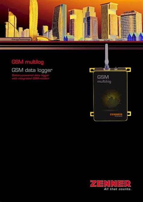Pdf Gsm Multilog Gsm Data Logger Zenner Com · The Gsm Multilog