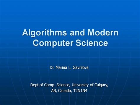 Ppt Algorithms And Modern Computer Science Powerpoint Presentation