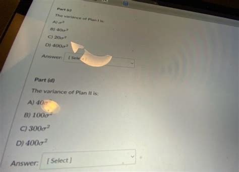 Part a The expected return of Plan I is A μ B Chegg com