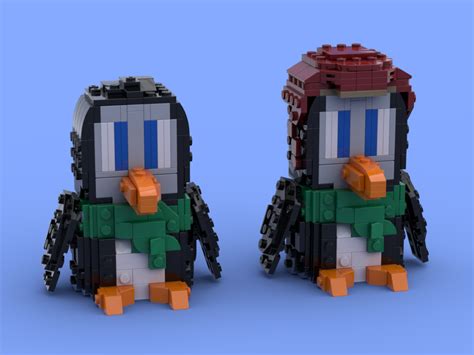 Lego Moc Holiday Figures Penguin By Penguins And Plastic Rebrickable Build With Lego