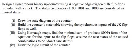 Solved Design A Synchronous Binary Up Counter Using 4 Chegg Com
