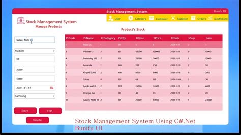 How To Create A Stock Management System Using C Sql Server And Bunifu