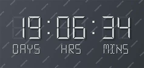 Premium Vector Countdown Timer Digital Counter With Numbers Alarm