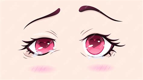 Premium Vector Amorous Look Valentines Day Anime Eyes Anime Girl