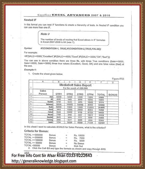 Advance Excel Formulas Advance Excel Sheet With Example