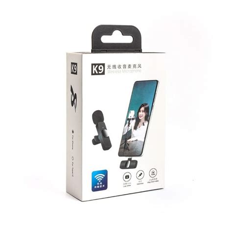 K9 Wireless Lavalier Microphone Iphone Lightning Port Upgraded Plug