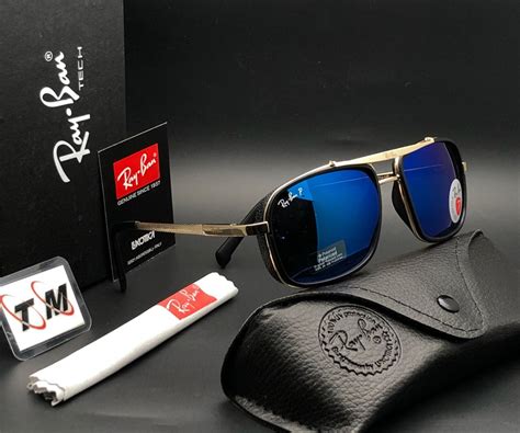 New Stylish Blue And Gold 4413 Square Causal Latest Sunglass For Unisex