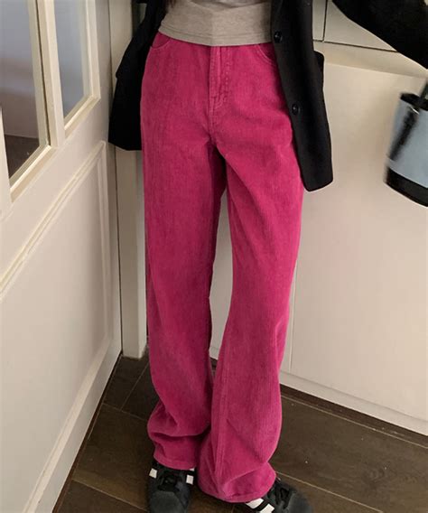 포앤바이앤 5colors 스트레이트 골덴 팬츠 하이웨스트 코듀로이 와이드 일자핏 롱 바지 골덴바지 가을 겨울 도톰 따뜻한