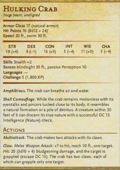 Monster Stat Blocks Ideas Dungeons And Dragons Homebrew Dnd Monsters Dnd E Homebrew