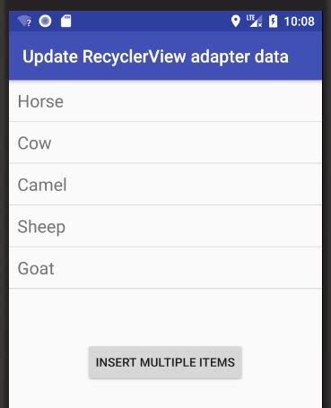 Android How To Update RecyclerView Adapter Data Stack Overflow