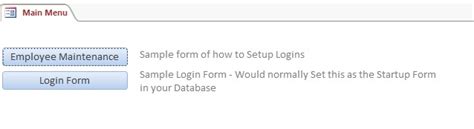 Microsoft Access Login Database Secure Custom Login Form Solution Wsi