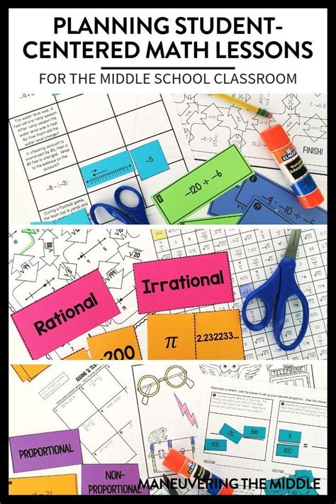 How To Plan Student Centered Math Activities Math Activities Middle
