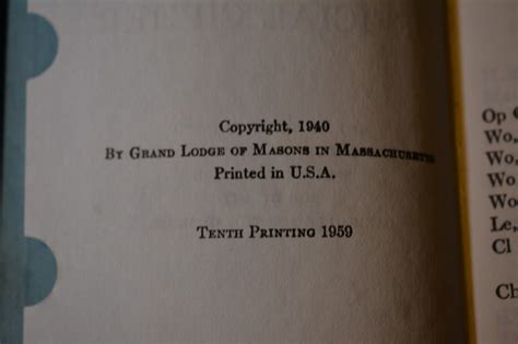 1959 Freemasons Official Cipher Code Book Grand Lodge Masons