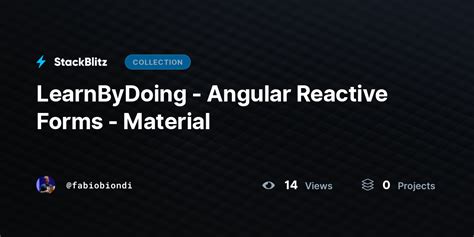 Learnbydoing Angular Reactive Forms Material By Fabiobiondi Stackblitz