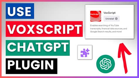 how to use voxscript chatgpt plugin youtube