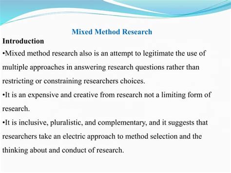 mixed method research pptx