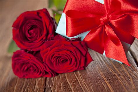 빨강 사랑 낭만적 인 선물 장미 빨간 장미 발렌타인 데이 Hd 배경 화면 Wallpaperbetter