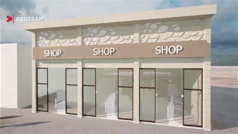 تصميم واجهات محلات تجارية Commercial Shops Facade Design Youtube