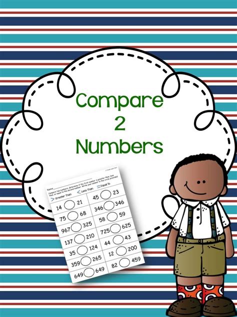Compare Two Numbers Greater Less Equal Equality Workbook Math