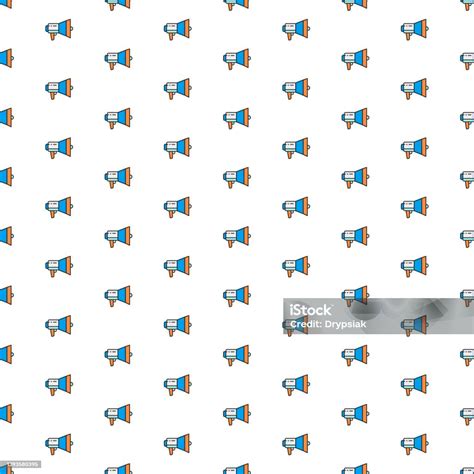 벡터 메가폰 다양한 아이콘이있는 라우드 스피커 패턴 심볼 텍스처 디자인 개발에 대한 스톡 벡터 아트 및 기타 이미지 개발 경영자 금융 Istock