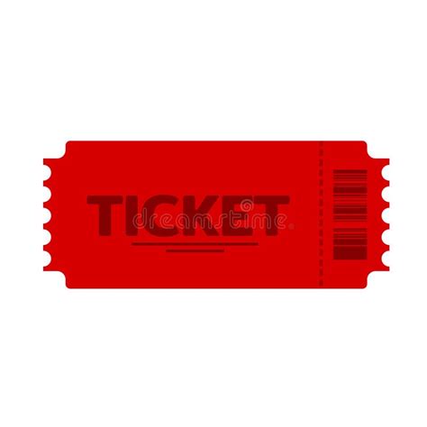 Red Isolate Ticket Vector Design Modern Ticket Symbol For Movie
