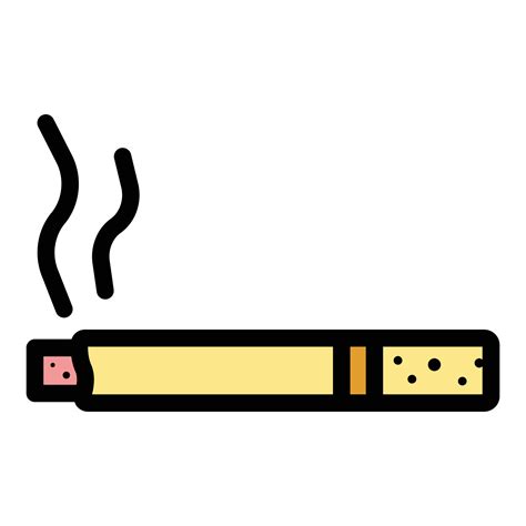 Cigarette Smoking Icon Color Outline Vector 15072481 Vector Art At Vecteezy