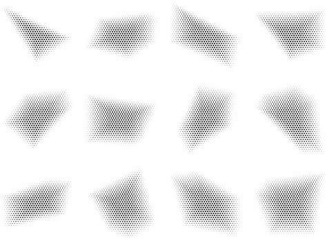 Halftone Star Pattern Reprographic Technique Vector Image