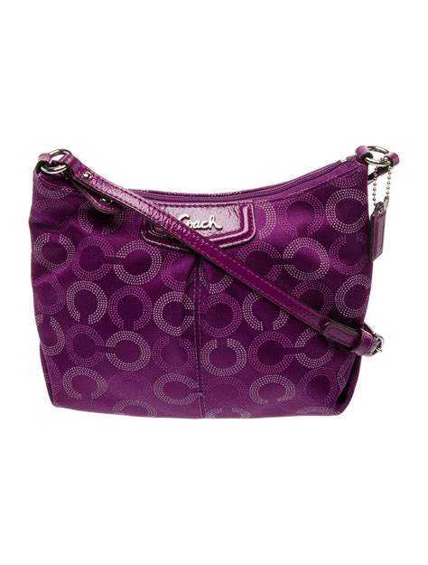 Coach Canvas Crossbody Bag Purple Crossbody Bags Handbags Cch96508