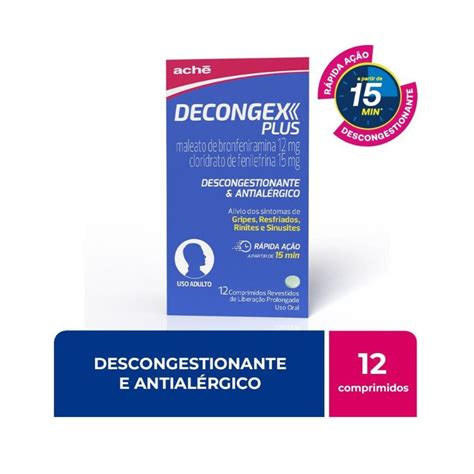 Decongex Plus Maleato De Bronfeniramina 12mg Cloridrato De