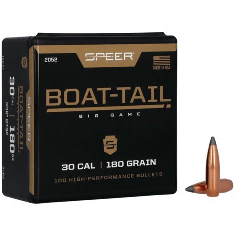 Speer 30 Cal 308 180gr Boat Tail Sp Rifle Bullet 100 Outdoor And