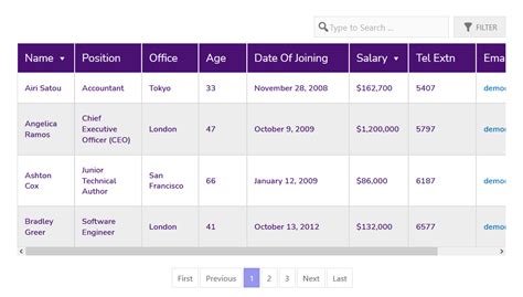 Create HTML Table With Filter And Search Helpie WP