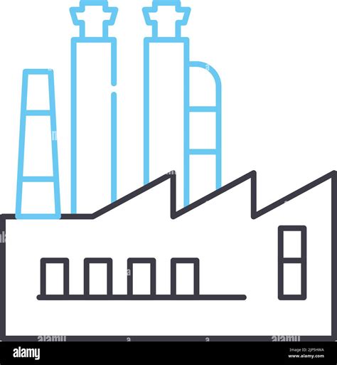 Factory Line Icon Outline Symbol Vector Illustration Concept Sign Stock Vector Image And Art