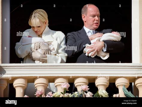 Monte Carlo Monaco 7th Jan 2015 Prince Albert And Princess Charlene