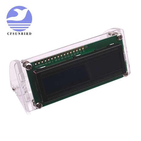 cfsunbird new lcd 1602 5v 1602 lcd display lcd1602 shell case holder