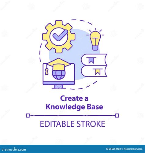 Create Knowledge Base Concept Icon Stock Vector Illustration Of Information Vector 265062422