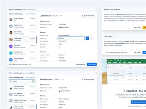 Imports Flow App Design Layout