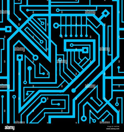 Circuit Board Pattern Blue