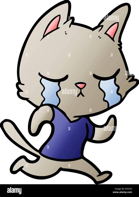 Cartoon Cat Running Away