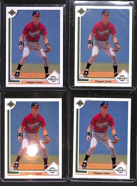 Lot Detail Lot Of 37 Chipper Jones Relic And Rookie Cards